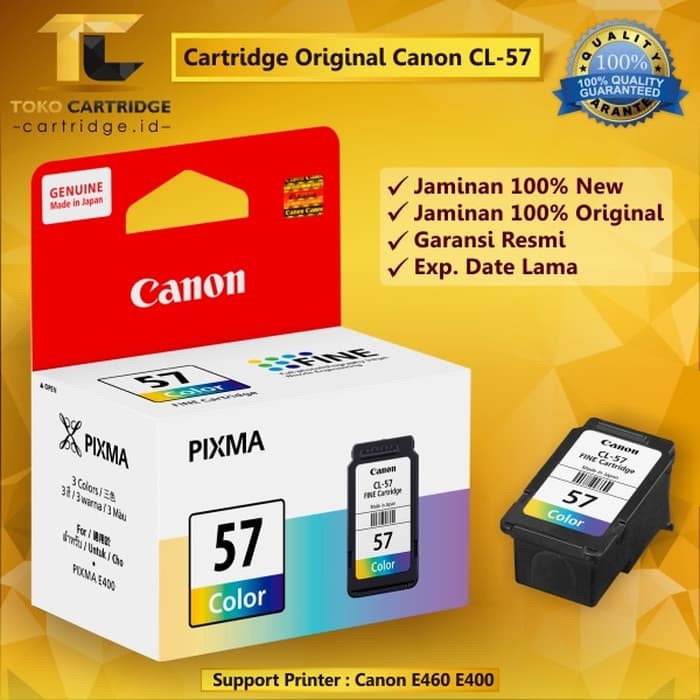 Jual Jual Cartridge Tinta Canon CL57 ORIGINAL CL 57 CL-57 Color pixma ...