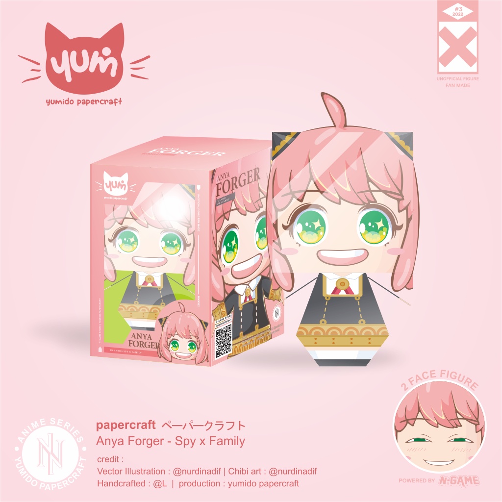 Jual Action Figure Paper Craft Edisi Spy X Family Anya Yor Loid Forger ...