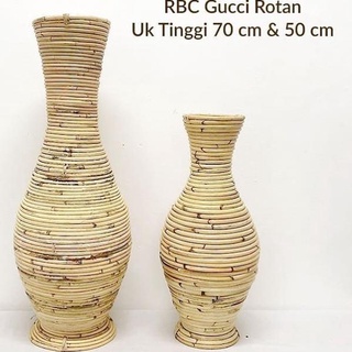 Jual Guci Vas Bunga Untuk Hiasan Dekorasi Ruang Tamu Bahan Rotan Alami ...