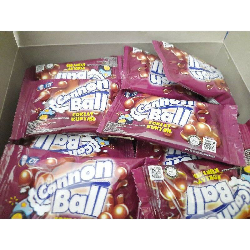 Jual Canon Ball Coklat Kunyah 1 Box isi 24 Bungkus | Shopee Indonesia
