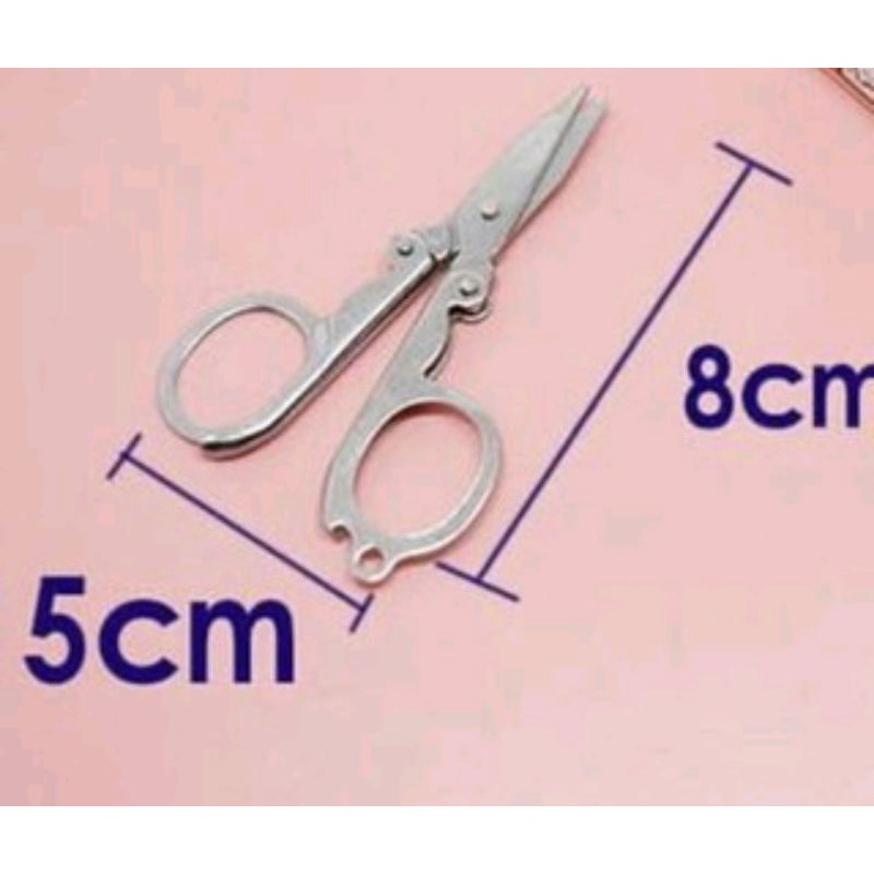 Jual Gunting Kecil Lipat Mini stainless steel | Shopee Indonesia