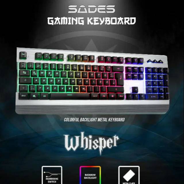 Jual SADES WHISPER GAMING KEYBOARD | Shopee Indonesia