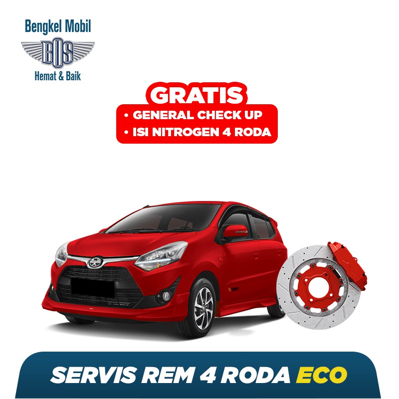 Jual Servis Rem (4 Roda) + Free Check-up 58 Komponen Kendaraan | Shopee ...