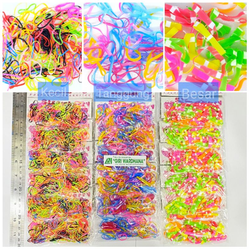 Jual 12 Bungkus Karet Rambut Silikon Super Mini PACK BESAR Izz Grosir ...