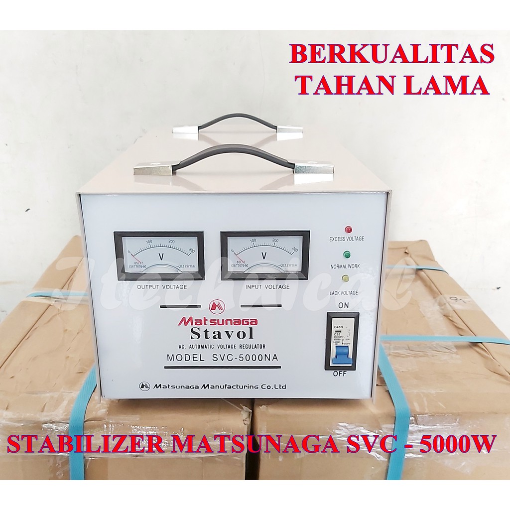 Jual Stavolt SVC 5000W Matsunaga / Stabilizer SVC 5000VA MTS / 5000 ...