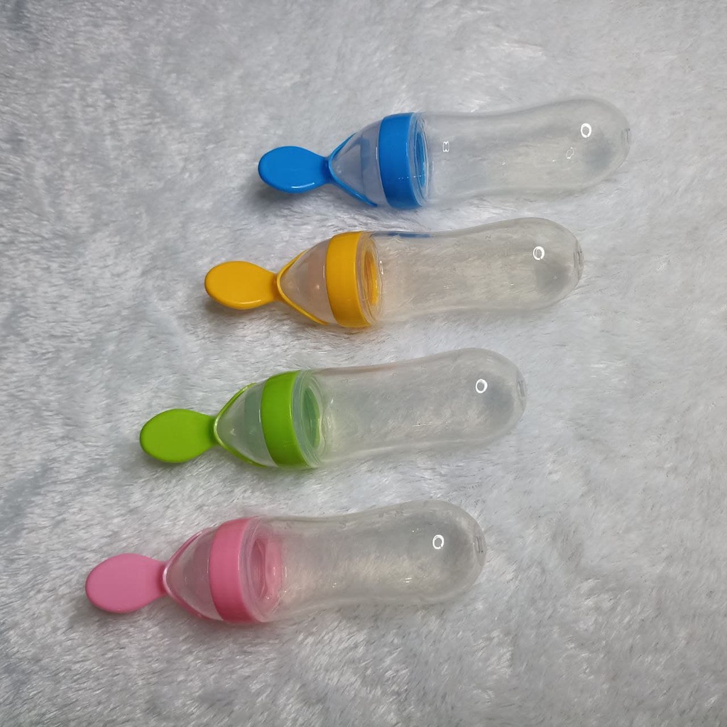 Jual BOTOL SENDOK MAKAN BAYI/BOTOL SENDOK BAYI SILICONE | Shopee Indonesia