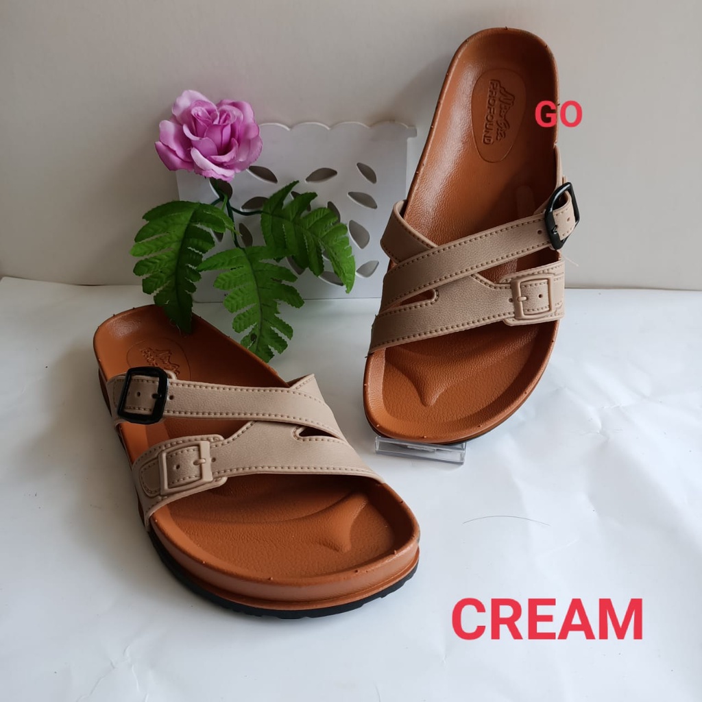 Jual sogo NEW ERA LB 12012C Sandal Slop Silang Sandal Cewek Model Baru ...