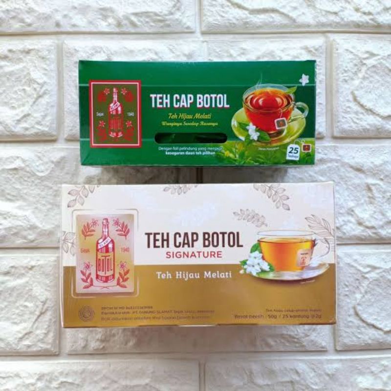 Jual Teh Cap Botol Signature Teh Hijau Melati Celup 25's | Shopee Indonesia