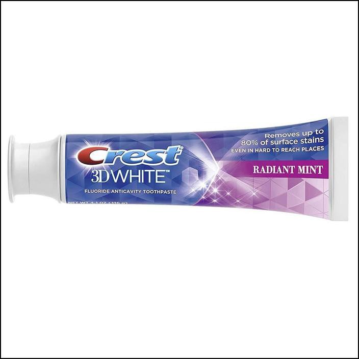 Jual CREST 3D WHITENING FLUORIDE ANTICAVITY TOOTHPASTE RADIANT MINT 116G | Shopee Indonesia