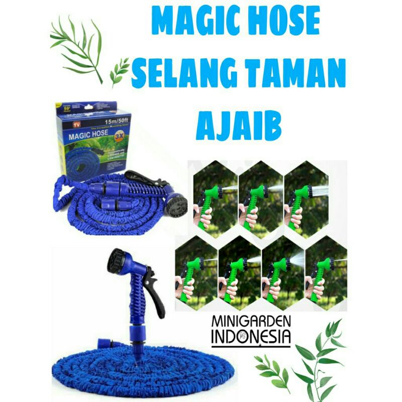 Jual SELANG AIR AJAIB ELASTIS Magic Hose 15 Meter/50 ft Alat Semprot ...