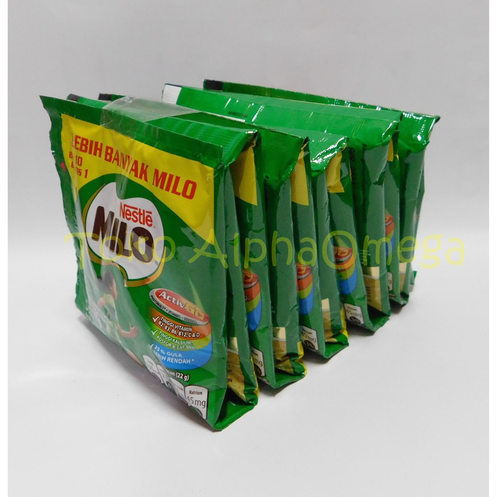 Jual Nestle Milo Sachet / Susu Bubuk Cokelat Milo 1 Renteng Isi 10 Pcs ...