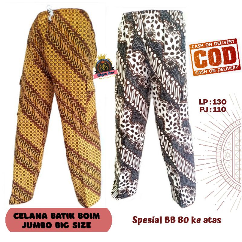 Jual Celana Boim Batik Dewasa fit o XXL /JUMBO Big Size Xtra Harian ...