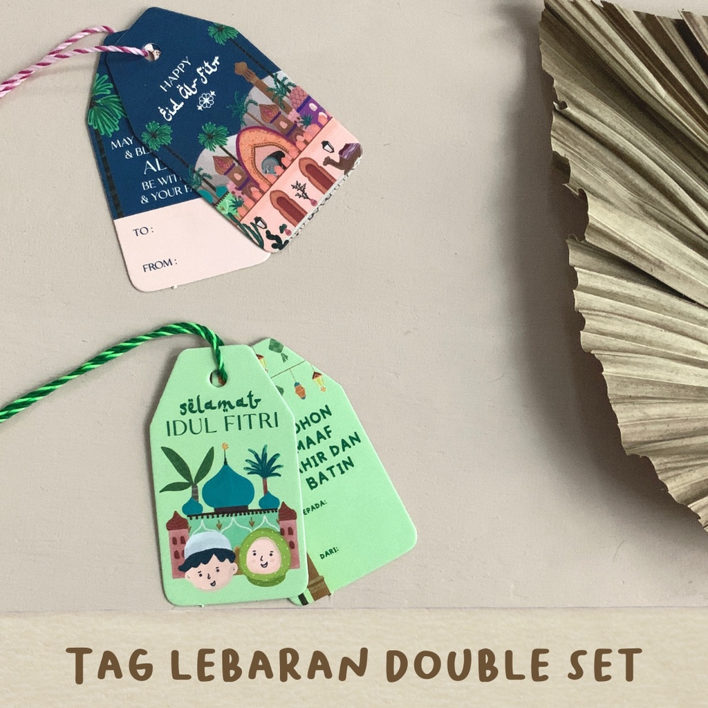 Jual Hang Tag Gift Hampers Kartu Ucapan Double Set - Lebaran / Idul ...
