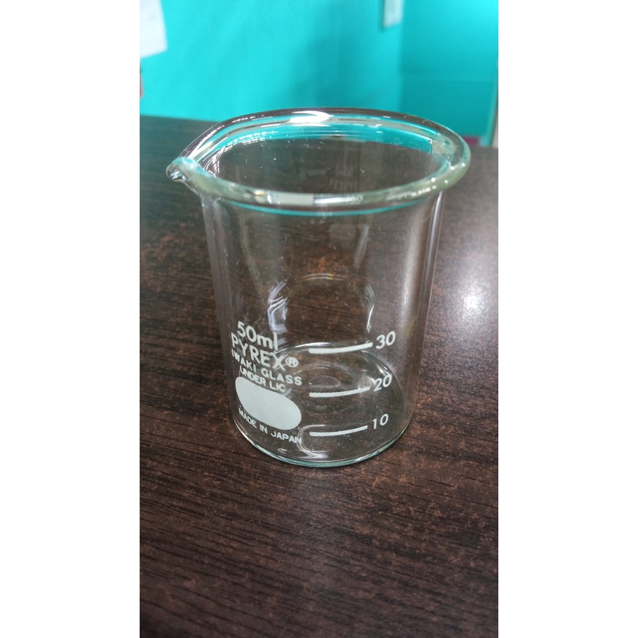 Jual Beaker glass glass beaker pyrex iwaki jaman 50ml gelas piala tahan ...