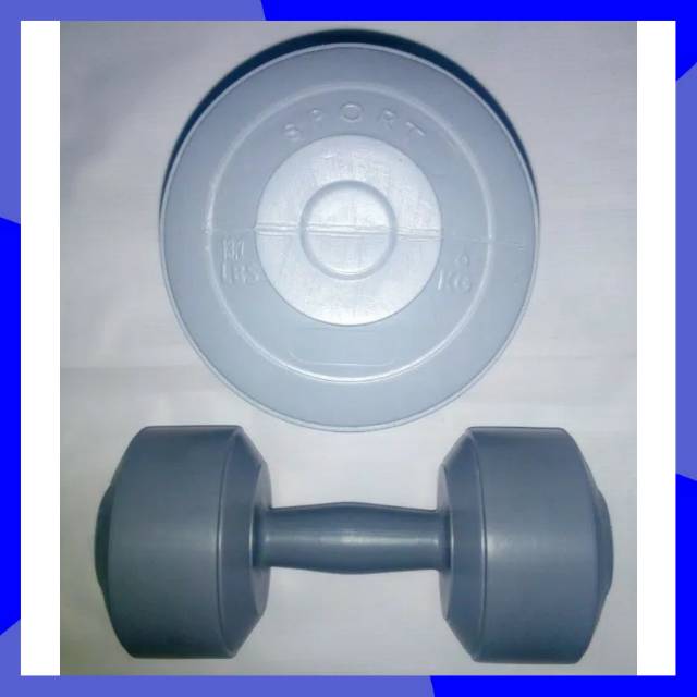 Jual Alat Olahraga Alat Fitnes Dumbel Dumbbell Barbel Plastik 6kg Latihan Angkat Beban Surabaya ...