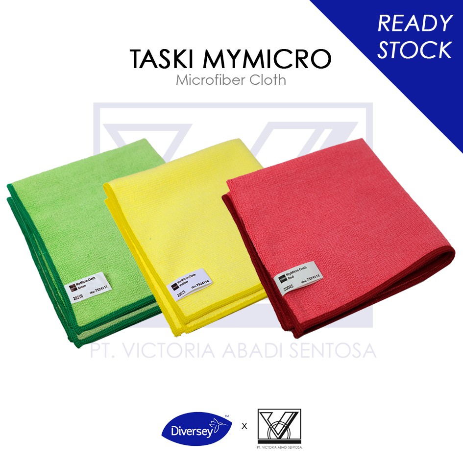 Jual Diversey TASKI MyMicro USA High Quality - Microfiber Cloth 35 x 35 ...
