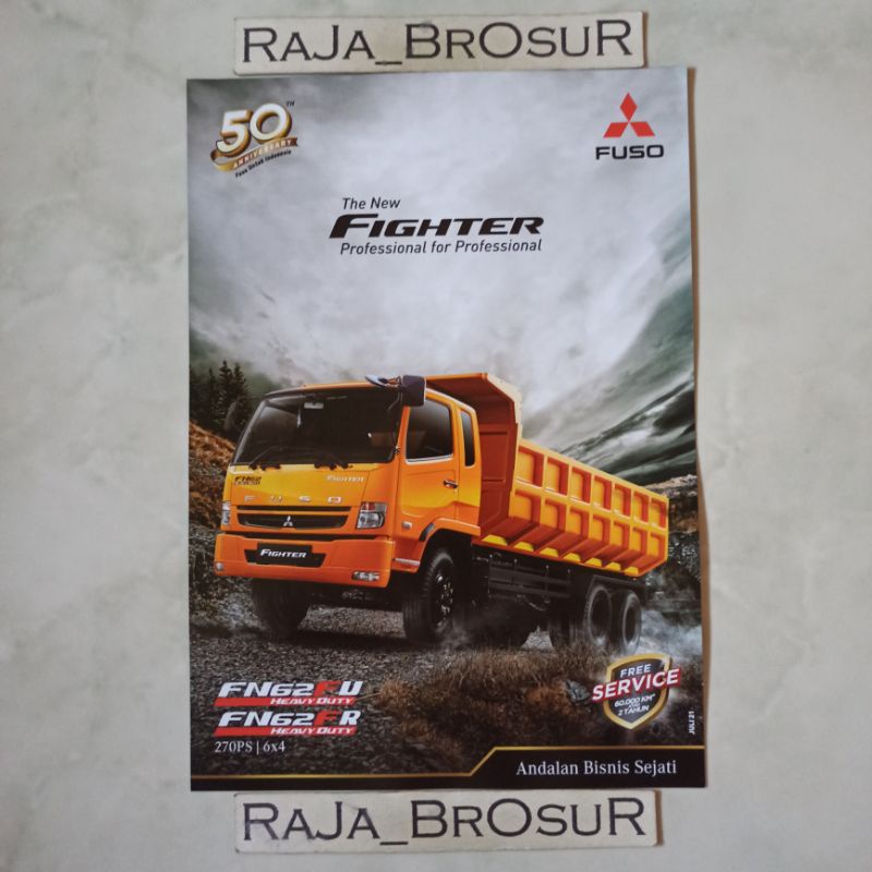 Jual Poster brosur katalog flyer Mitsubishi Fuso Fighter Dump Truck ...