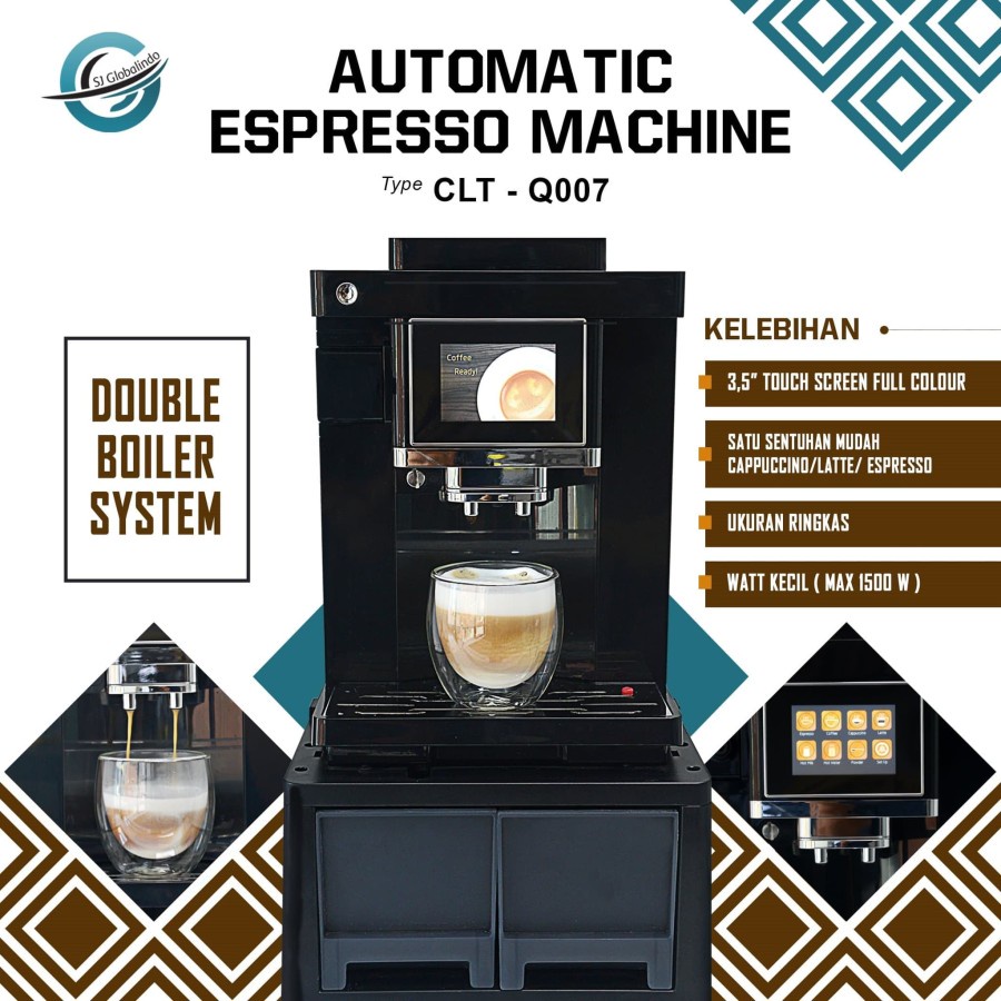 Jual MESIN KOPI OTOMATIS / AUTOMATIC COFFEE ESPRESSO MAKER NORDIC CLT Q007 | Shopee Indonesia