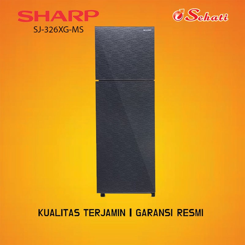 Jual SHARP SJ-326XG-MS Lemari Es Sharp 2 Pintu [256L] Shine glass door ...