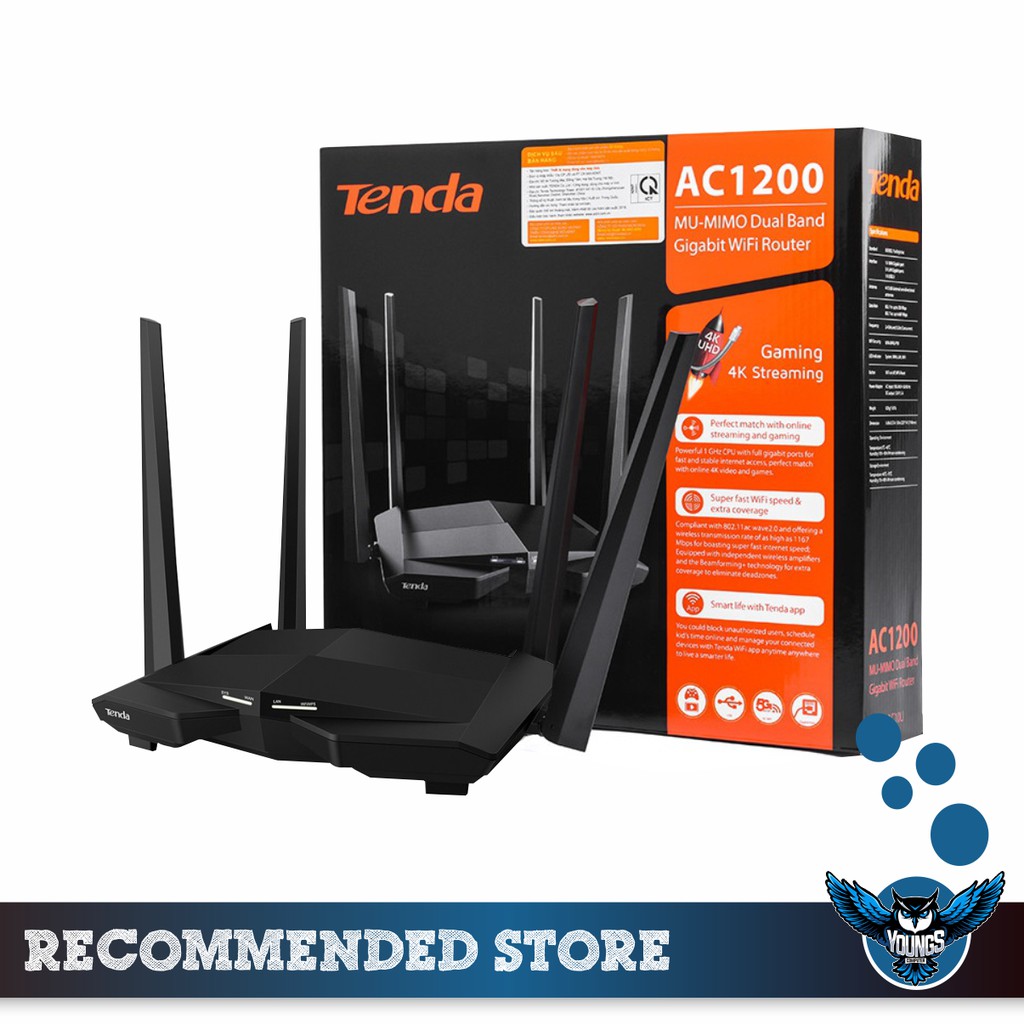 Jual TENDA AC10U - AC1200 MU-MIMO SMART DUAL BAND ROUTER | Shopee Indonesia