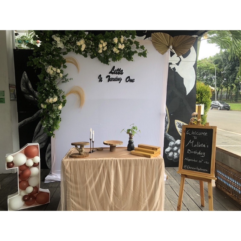 Jual SEWA BACKDROP ULANG TAHUN TEMA RUSTIC | Shopee Indonesia