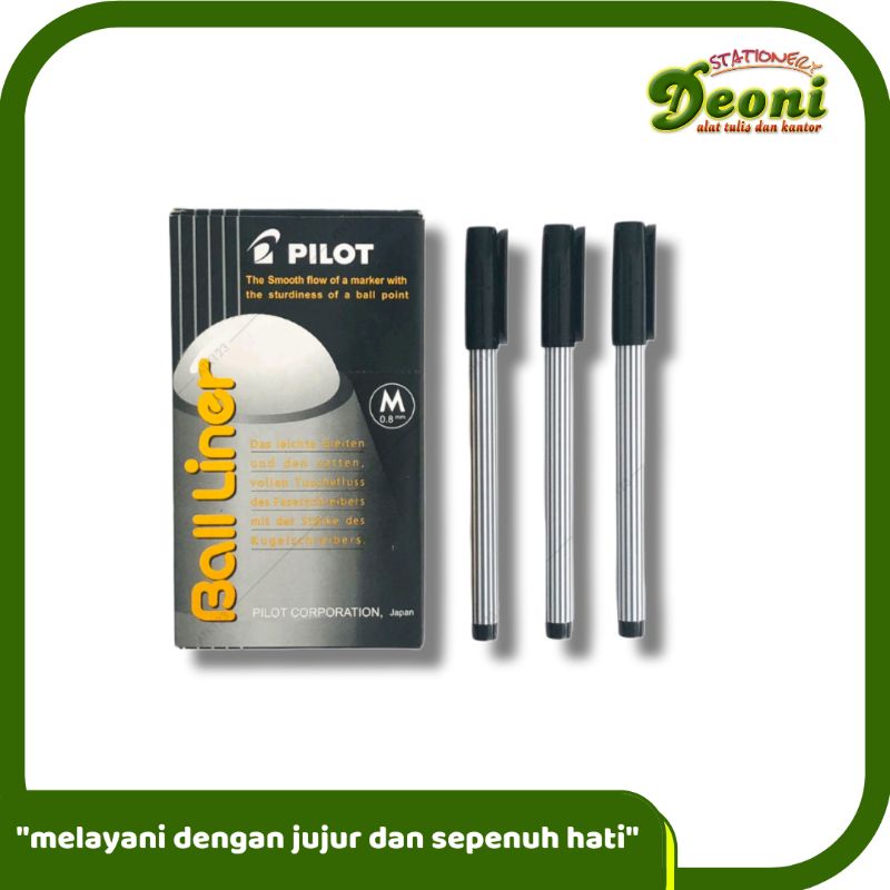 Jual Pilot Ballpoint Balliner 0.8mm Hitam / Bollpoint Tanda Tangan (1 ...