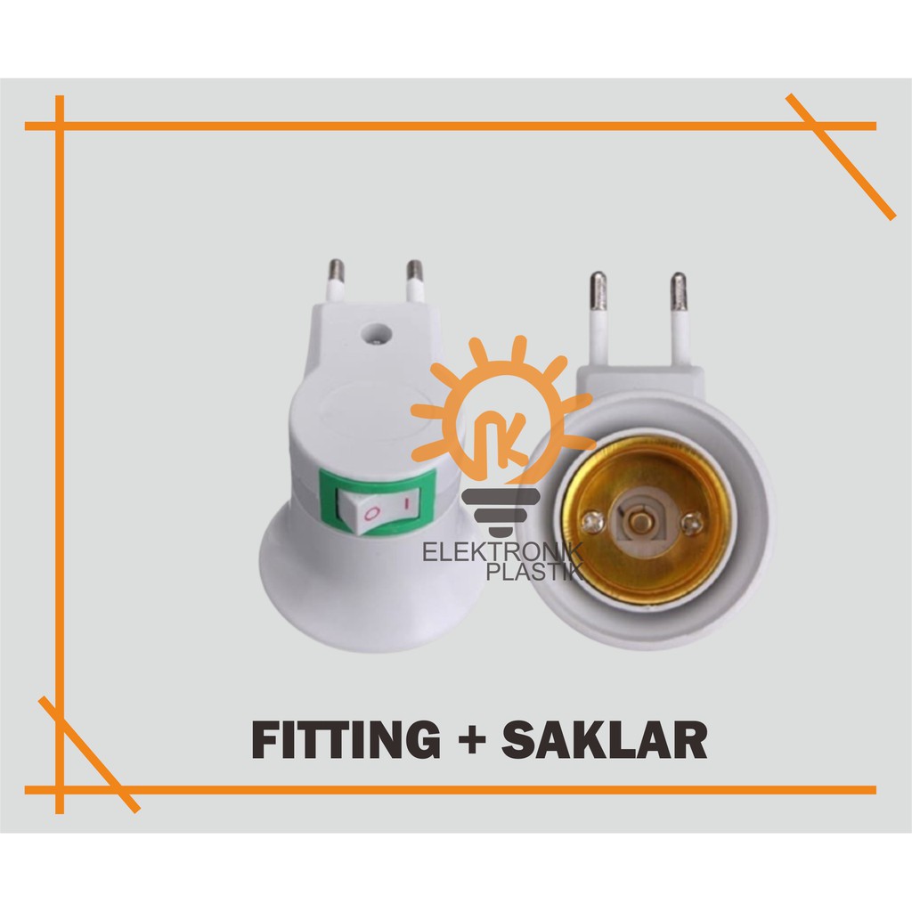 Jual PROMO!! FITTING COLOK LAMPU TIDUR BOHLAM / LED SAKLAR ON OFF ...