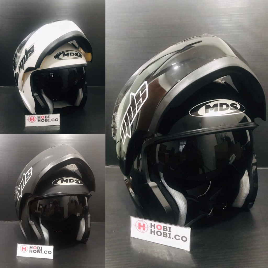 Jual HELM MDS PRO RIDER SOLID POLOS BLACK DOFF MDS MODULAR | Shopee ...