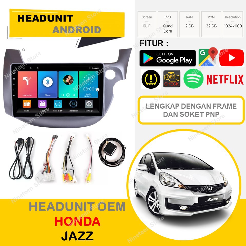 Jual Headunit Android OEM Honda Jazz Fit GE8 GE 8 10 Inch | Shopee ...
