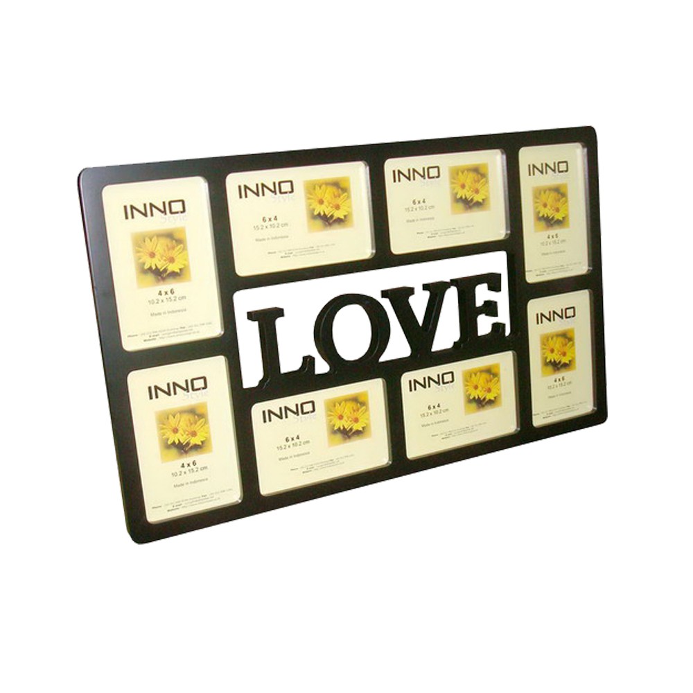 Jual Inno Foto (00758) Frame Photo Inspiration, Love, White W/ (4)4X6, (4)6X4 Op. Palang Pigura ...