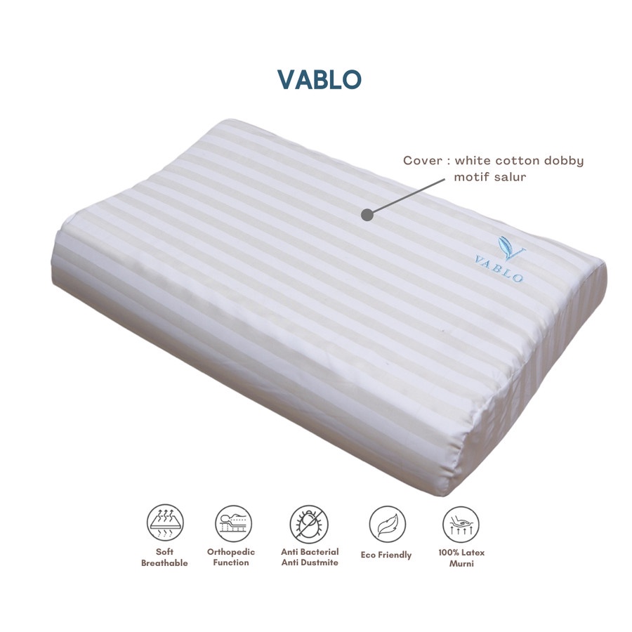 Jual Vablo sarung bantal memory foam dan latex - bahan katun salur - uk ...
