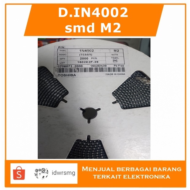 Jual Dioda M2 SMD 1N4002 1A 400V IN4004 Silicon Diode Rectifier DO ...