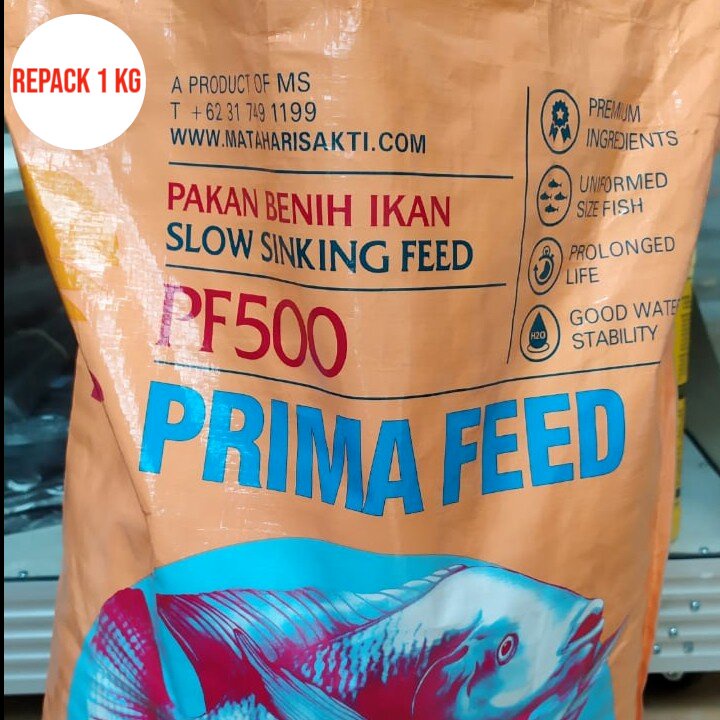 Jual PF 500 PF500 Repack 1kg 1 kg Pelet Prima Feed Pakan Makanan Benih ...