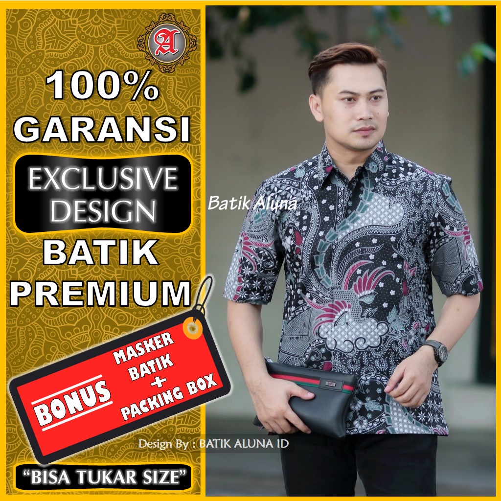 Jual Batik Cowok Modern Batik Pria Lengan Pendek Jumbo Big Size Batik ...