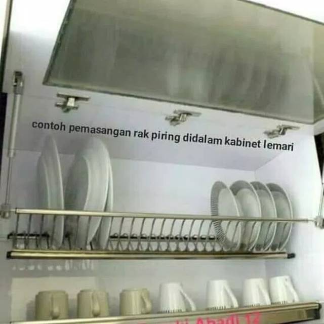 Jual Rak piring tanam kabinet/kitchen set stainless 60 cm | Shopee ...