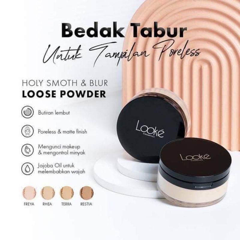 Jual Looke Holy Smooth & Blur Loose Powder Preya & terra/Rhea/Restia ...