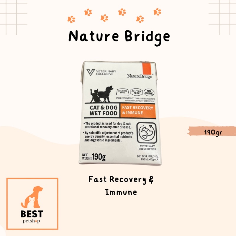 Jual nature bridge cat dog fast recovery immune 190gr | Shopee Indonesia
