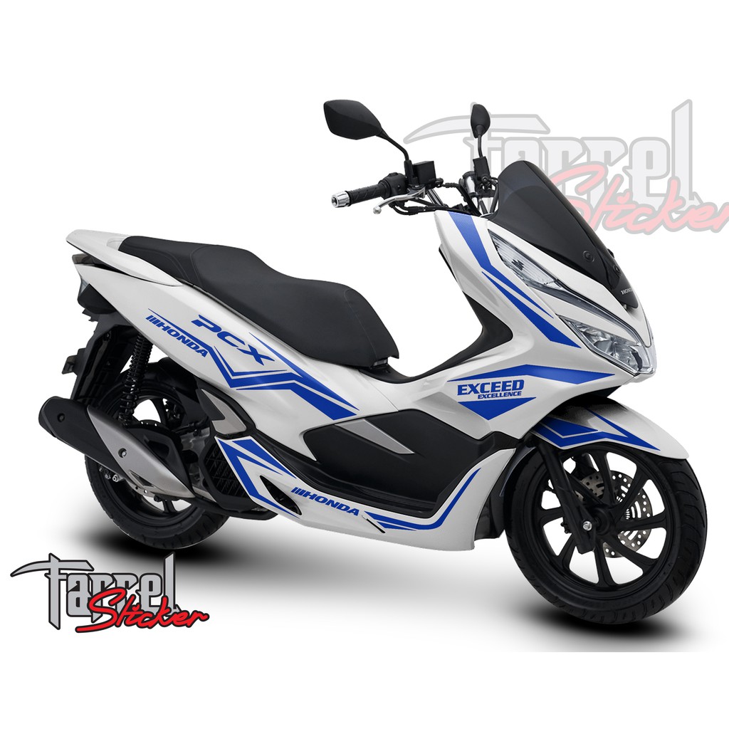Jual Stiker Stripping Sticker Pcx Putih -biru | Shopee Indonesia
