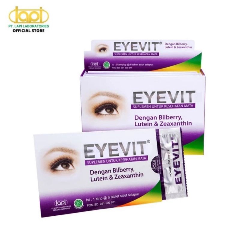 Jual EYEVIT Suplemen kesehatan mata/ Vitamin mata kemasan strip & box ...