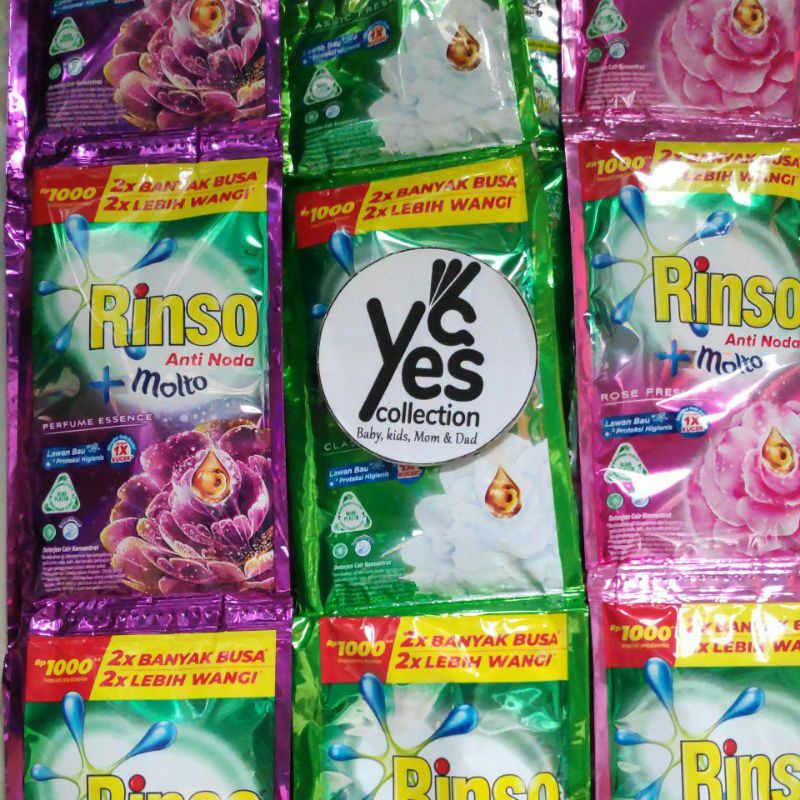 Jual Rinso + Molto Anti Noda Deterjen Cair 1 Renceng 6 Sachet pcs ...
