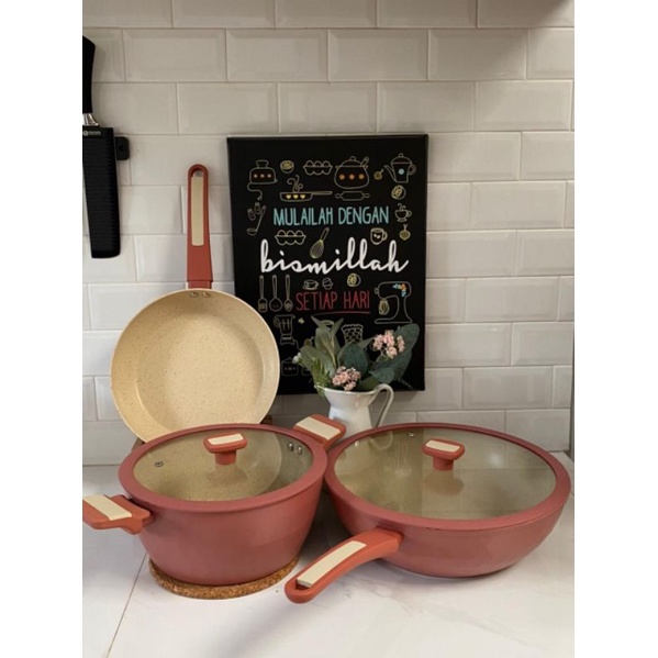 Jual Red Diamond Cookware Set Red Grill Square Swiden | Shopee Indonesia