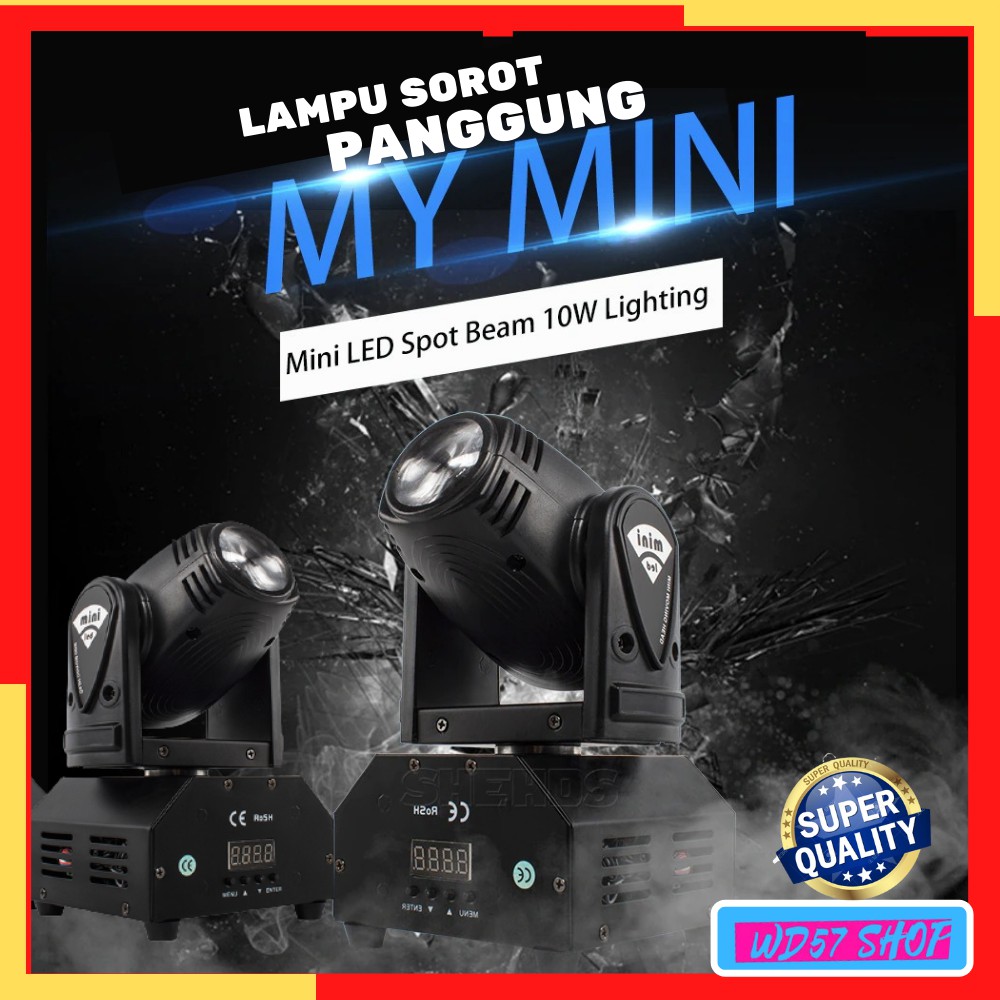 Jual Lampu Gantung Sorot Disco Tembak Moving Head Putar LED Beam RGBW ...