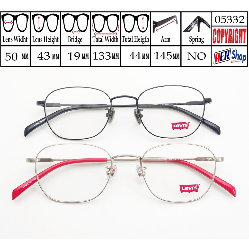 Jual frame LEVI'S ORIGINAL frame kacamata original kacamata metal levis ...