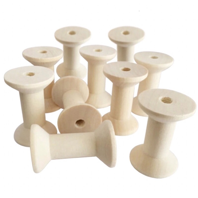 Jual Spul Kayu Wooden Spool Roll Pita | Shopee Indonesia