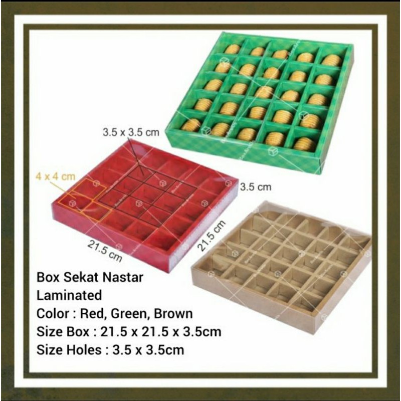 Jual Box Sekat Nastar Mika / Dus Kotak Sekat / Box Nastar Tutup Mika ...