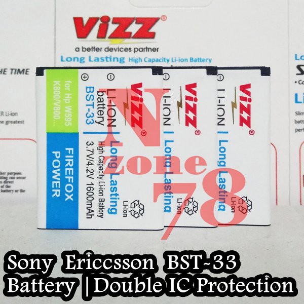 Jual BATERAI SONY ERICSSON BST-33 DOUBLE POWER PROTECTION GARANSI 1 ...