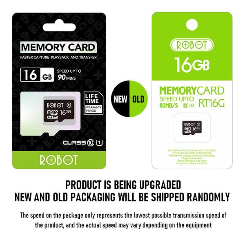 Jual Robot Memory Card Storage 16GB Class 10 Micro SD TF with Package ...