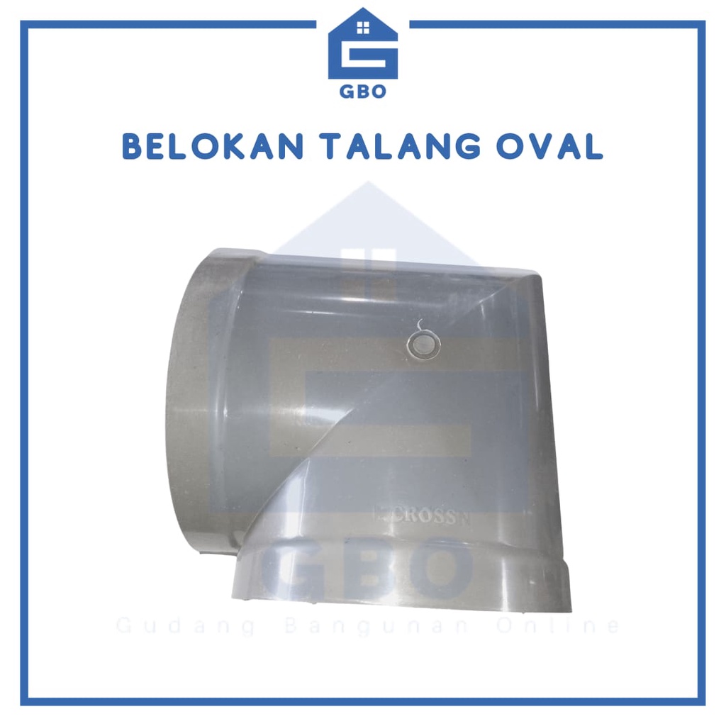 Jual BELOKAN TALANG OVAL PLASTIK UKURAN 6" MERK CROSS / TALANG AIR OVAL ...