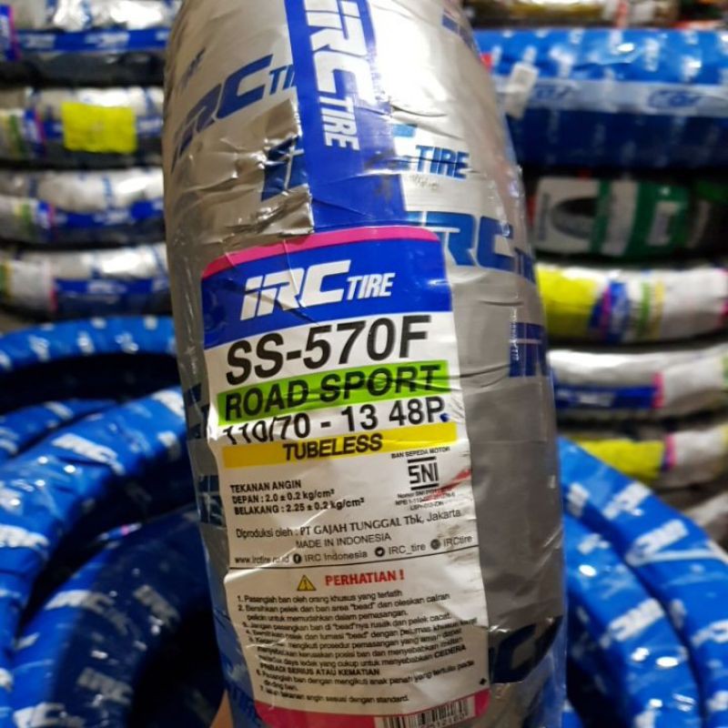 Jual BAN DEPAN MOTOR NMAX IRC TUBLESS 110/70-13 SS570 F + BONUS ...