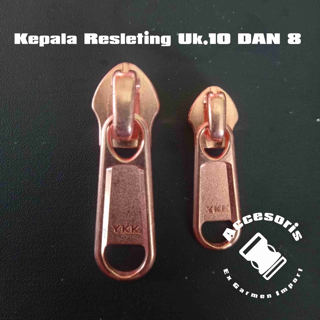 Jual Kepala Resleting YKK No 5 dan no 10 Ywarna gold kwalitas asli ...